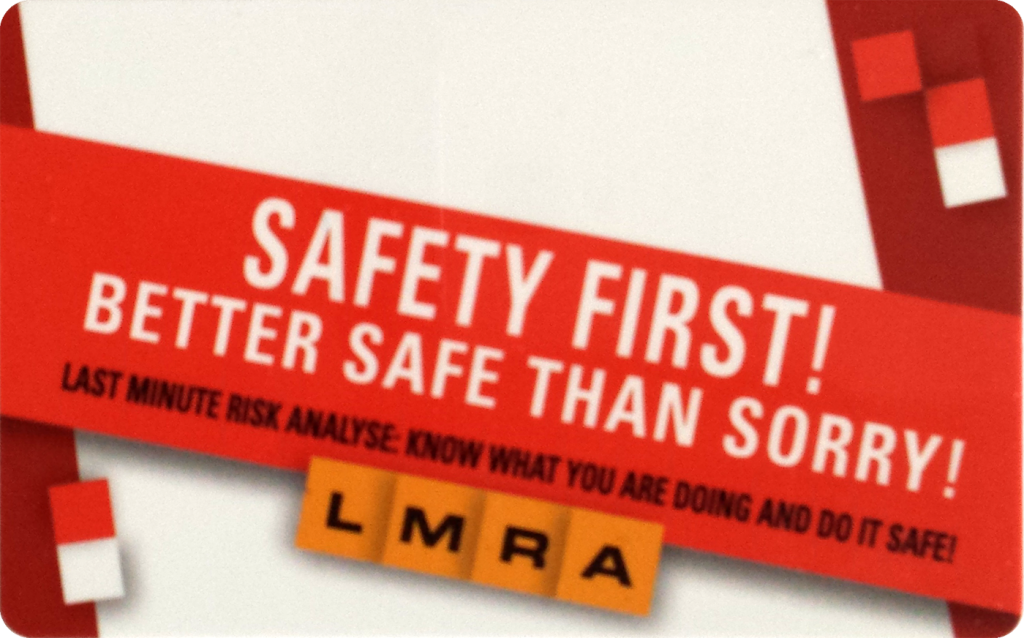 Last Minute Risk Analysis – English – set of 10 pieces – LMRA
